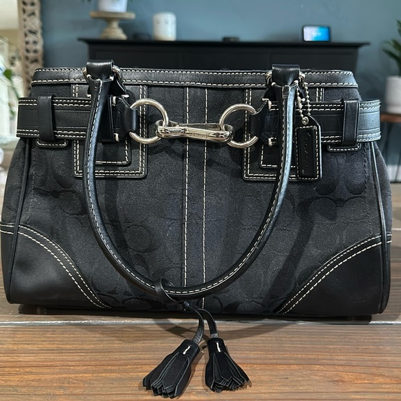 Coach | Bags | Signature Coach Black Bag | Poshmark